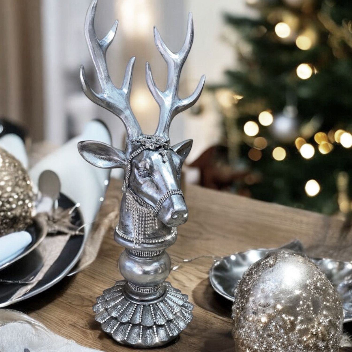 Silver Stag Bust - Lisa Carrier Designs
